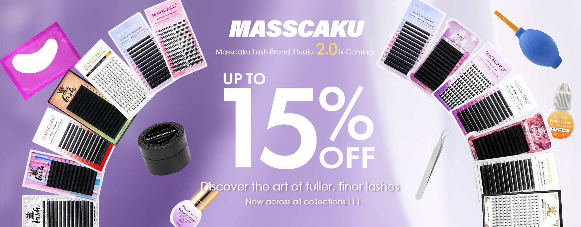 Masscaku® | Most Popular Soft Thin Volume Eyelash Extensions For Salon ...